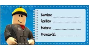 Etiquetas escolares de Roblox